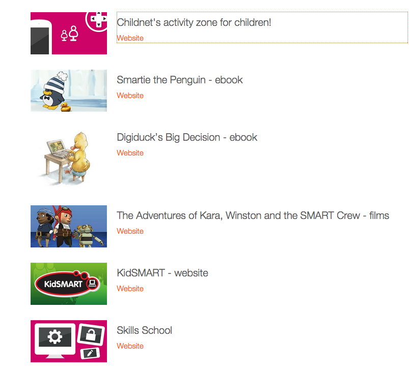 Resources for E Safety Week 2017